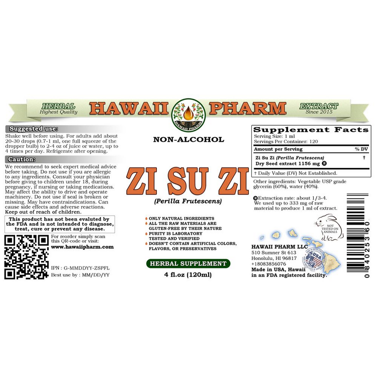 Zi Su Zi Extract - Perilla Seed Respiratory Support Supplement | Hawaii ...